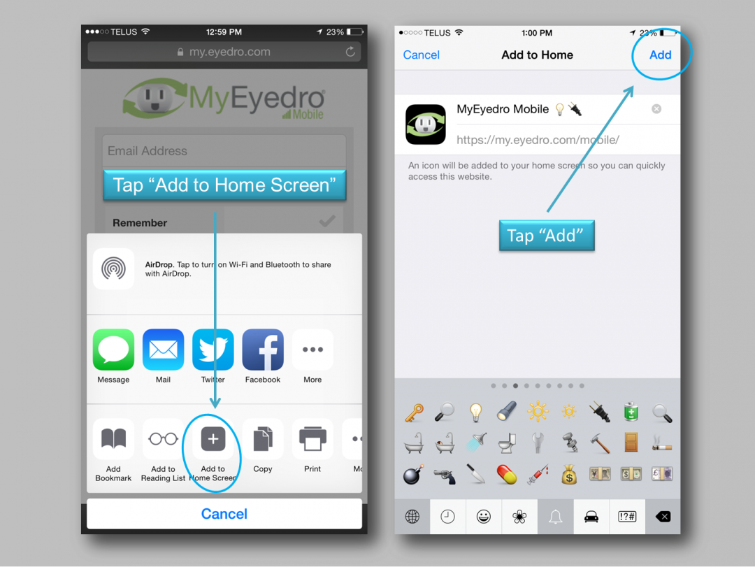 How to Add MyEyedro to Your Smartphone's Home Screen